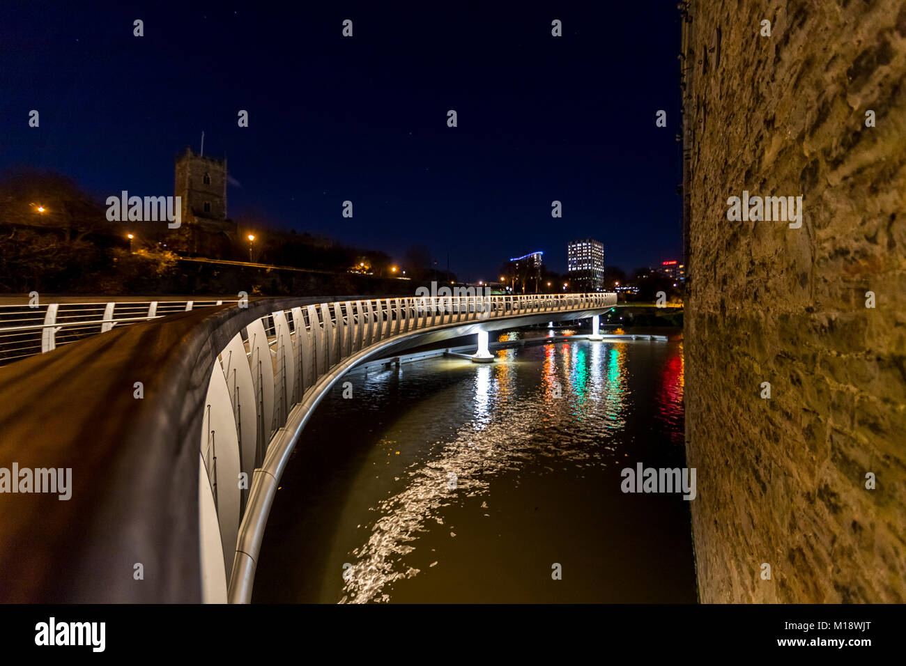 Castle Park Bridge, new serpentine footbridge, and Finzels Reach at ...