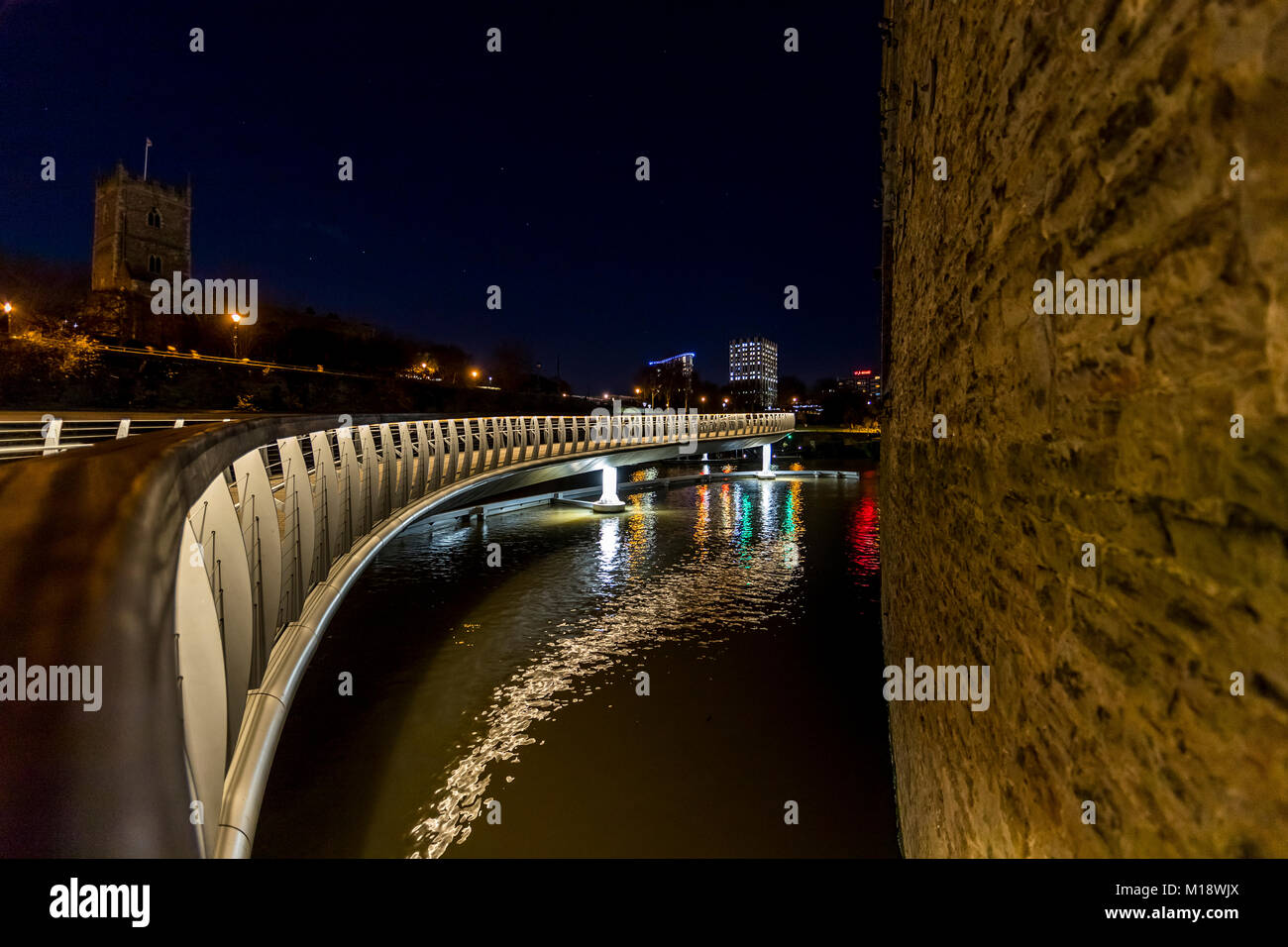 Castle Park Bridge, new serpentine footbridge, and Finzels Reach at ...