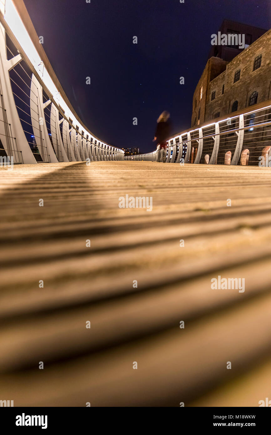 Castle Park Bridge, new serpentine footbridge, and Finzels Reach at ...