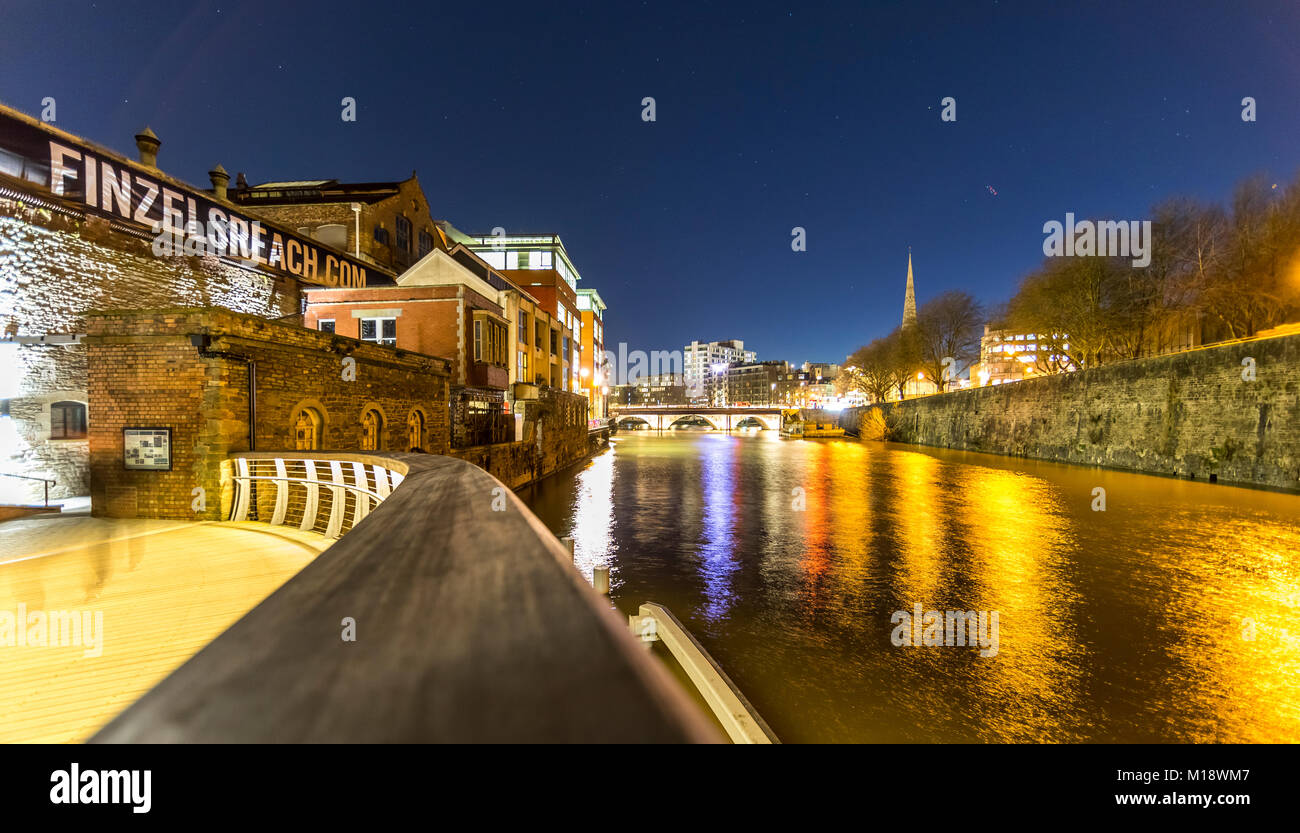Castle Park Bridge, new serpentine footbridge, and Finzels Reach at ...
