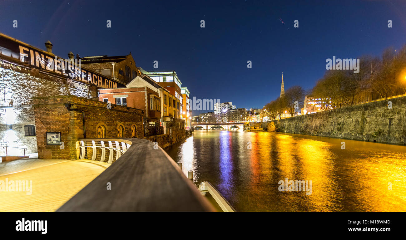 Castle Park Bridge, new serpentine footbridge, and Finzels Reach at ...