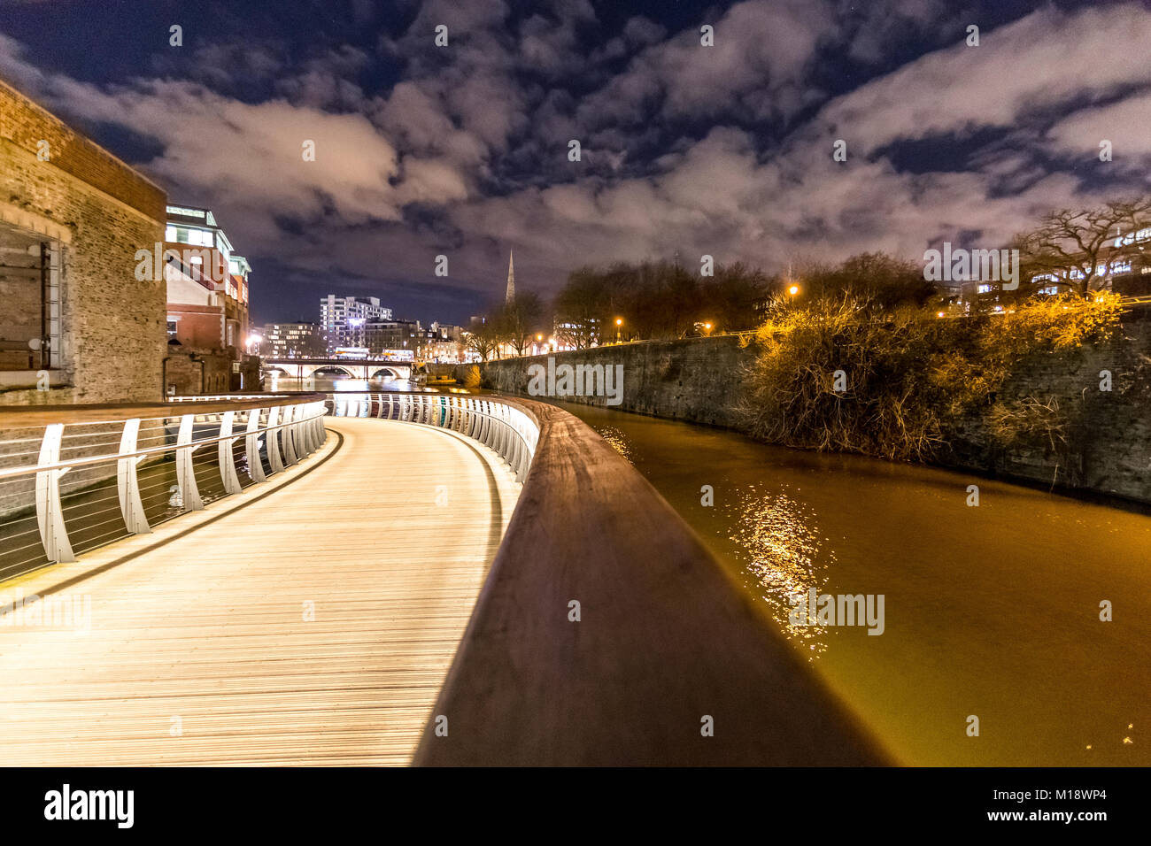 Castle Park Bridge, new serpentine footbridge, and Finzels Reach at ...