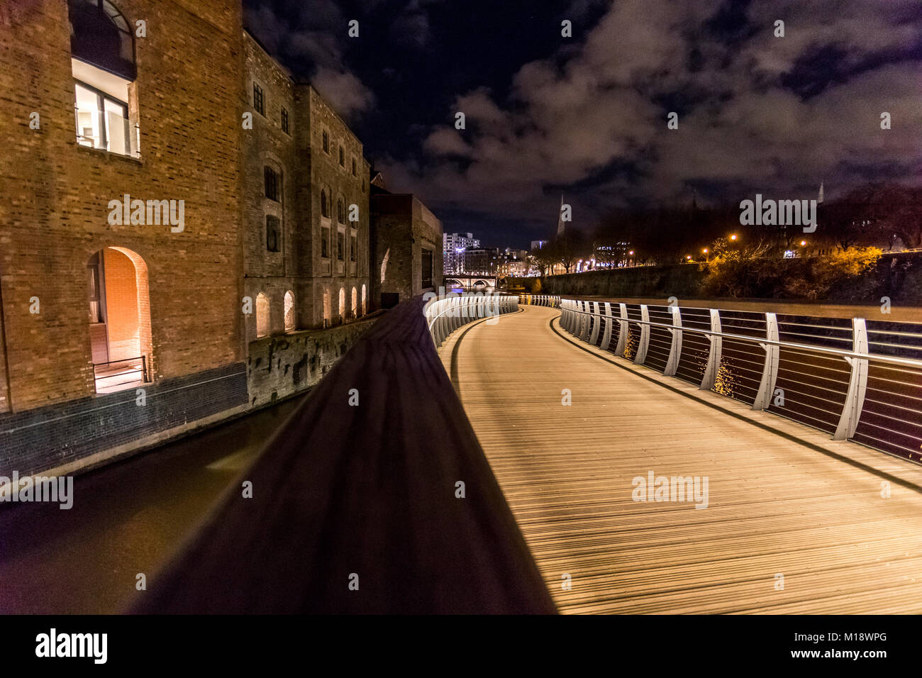 Castle Park Bridge, new serpentine footbridge, and Finzels Reach at ...