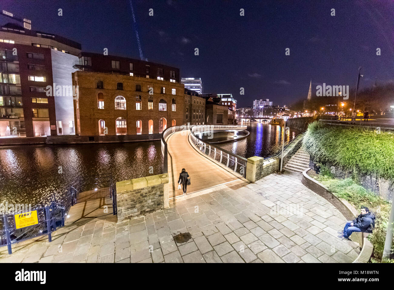 Castle Park Bridge, new serpentine footbridge, and Finzels Reach at ...