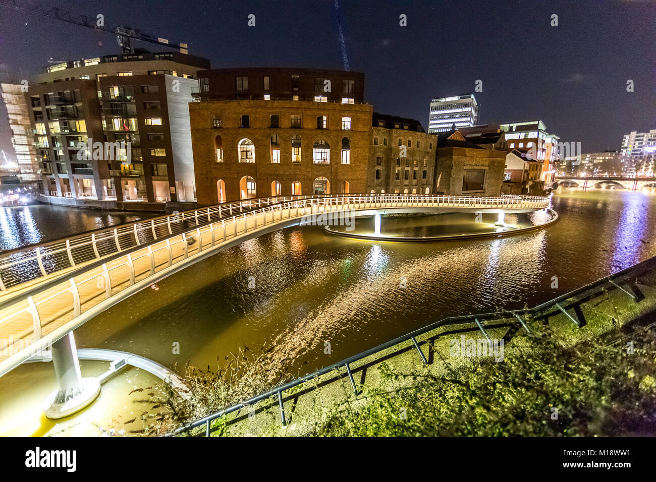 Castle Park Bridge, new serpentine footbridge, and Finzels Reach at ...