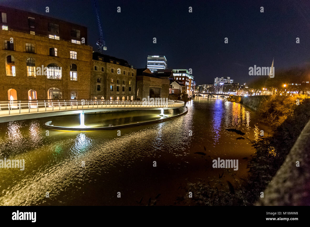 Castle Park Bridge, new serpentine footbridge, and Finzels Reach at ...