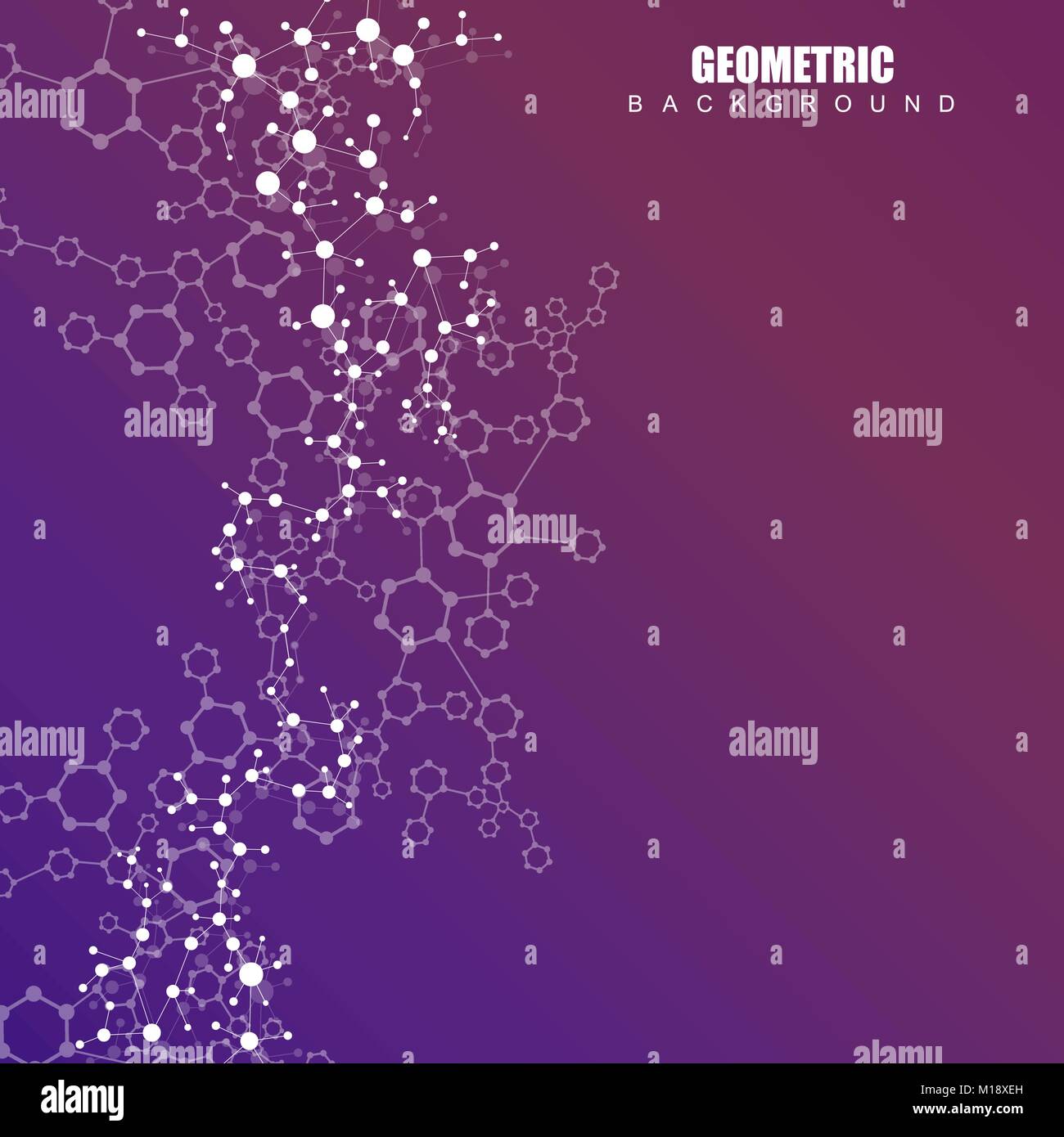 Structure molecule and communication. Dna, atom, neurons. Scientific ...