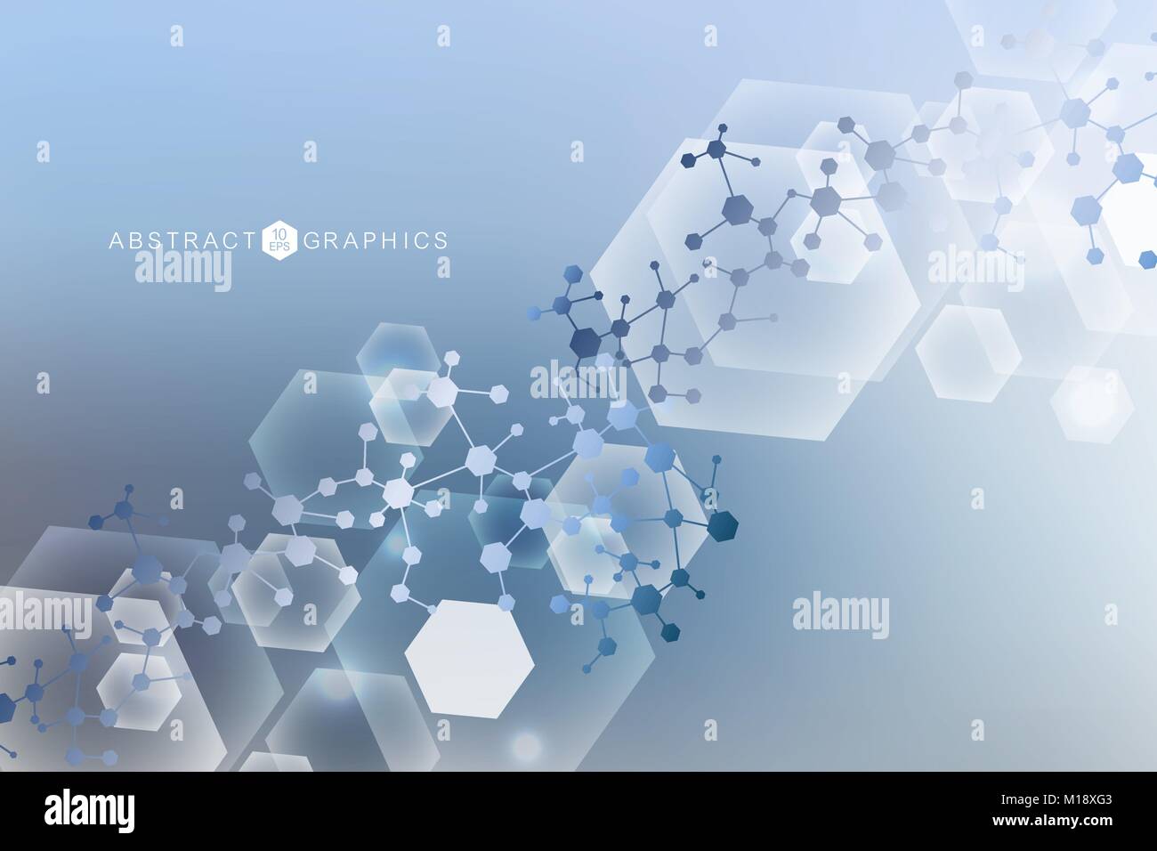 Structure molecule and communication. Dna, atom, neurons. Scientific ...