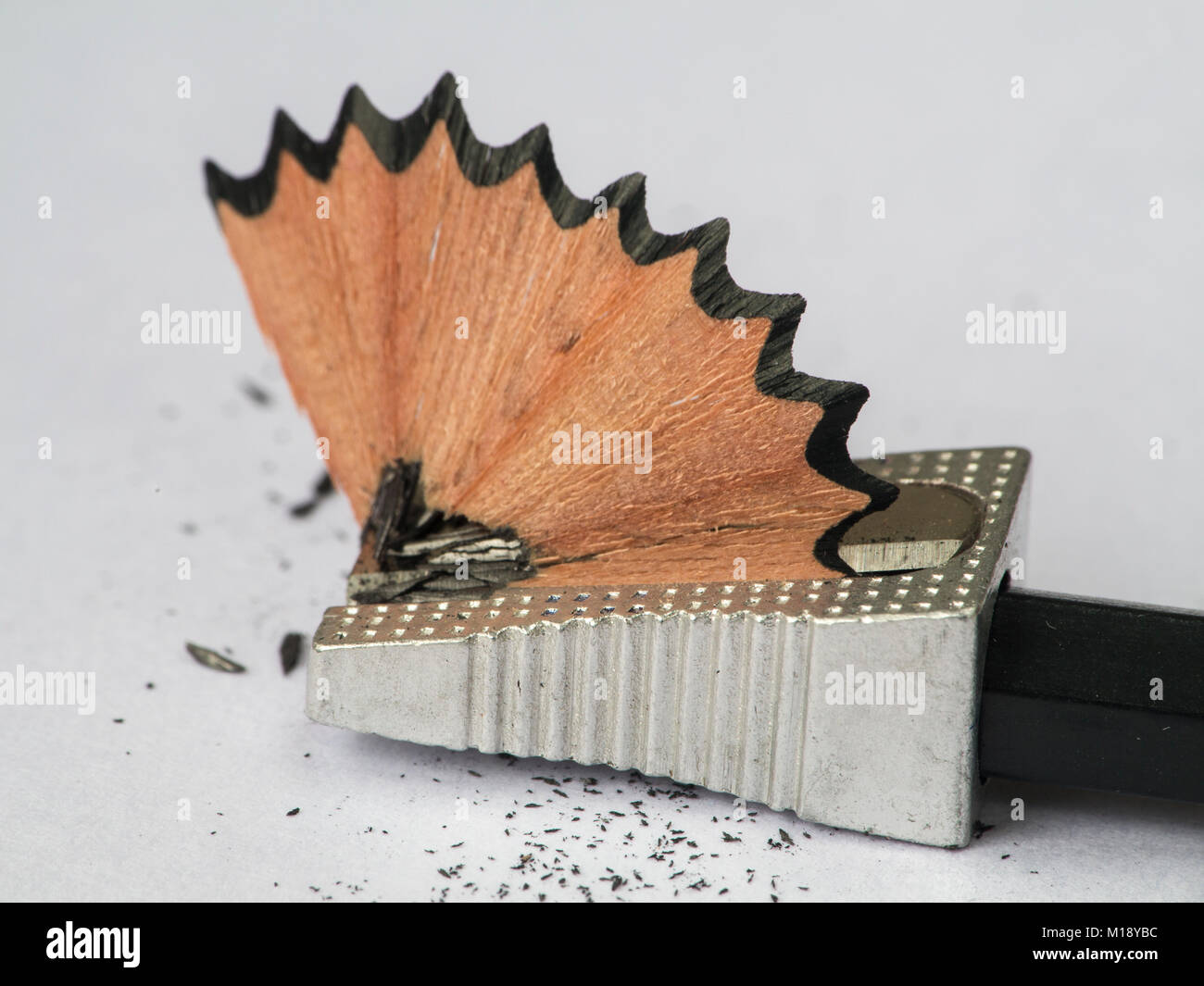 A pencil sharper and sharpened pencils Stock Photo - Alamy