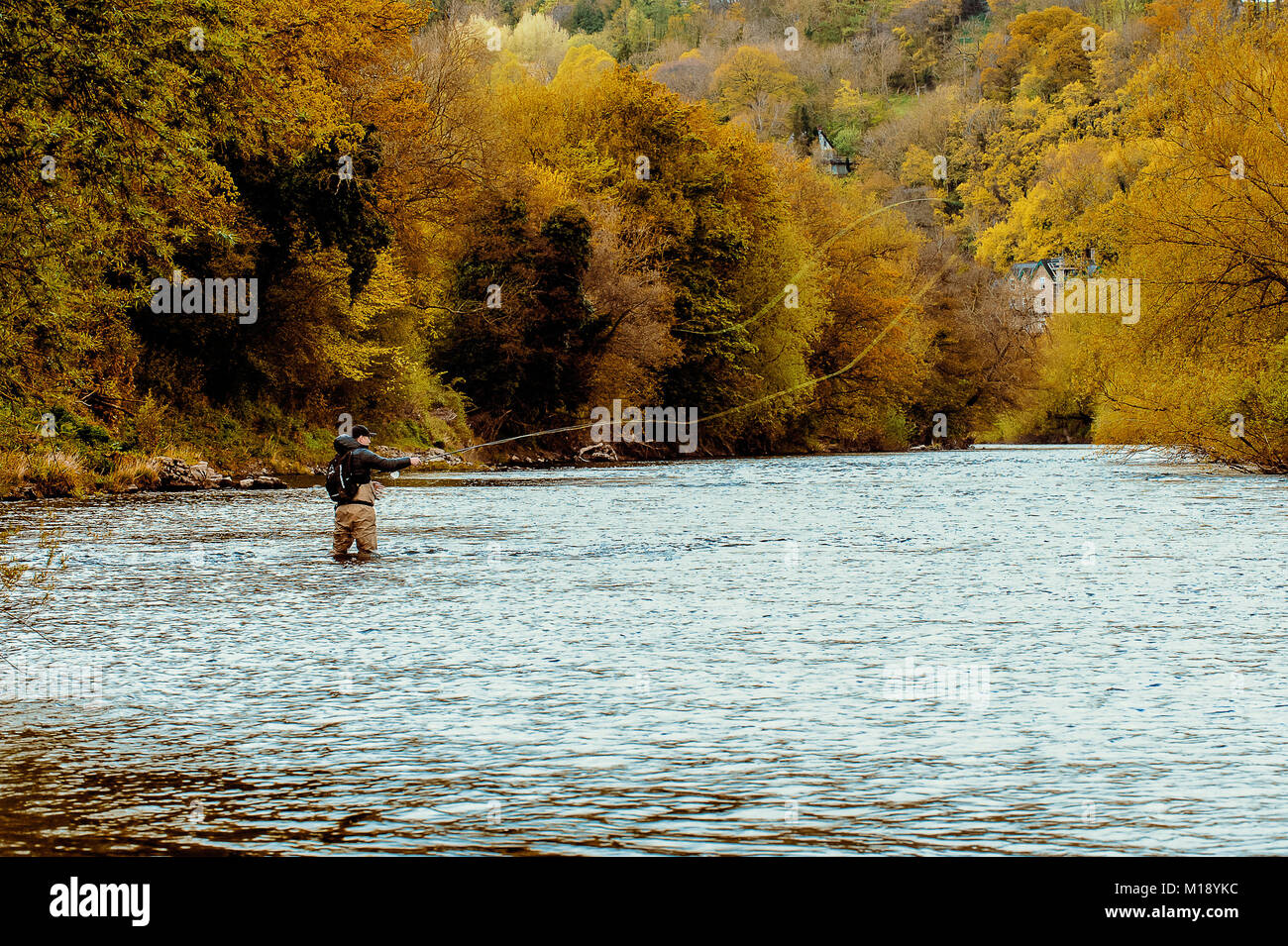 Salmon fishing on the wye hi-res stock photography and images - Alamy
