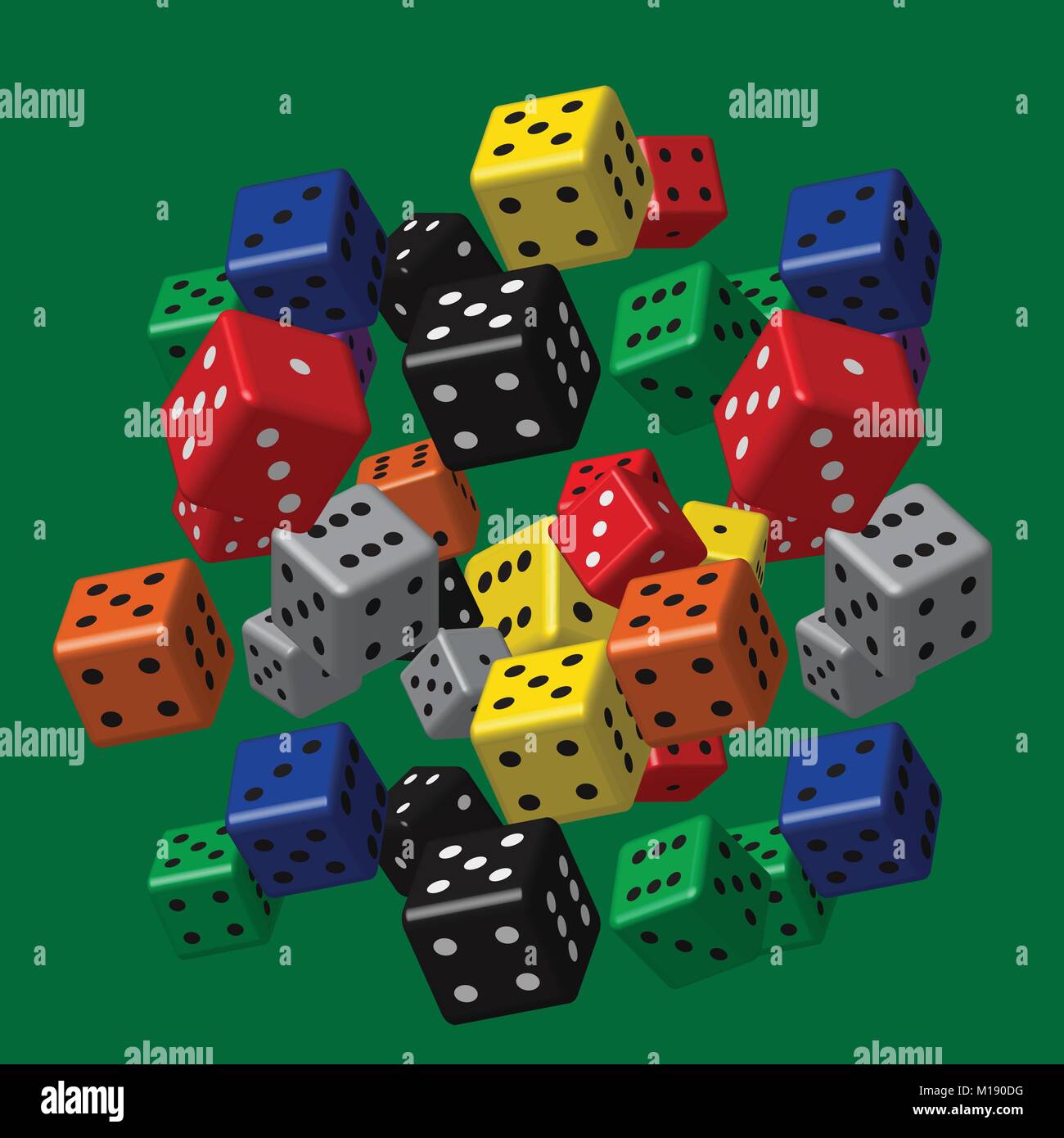 Green dice Stock Vector Images - Alamy