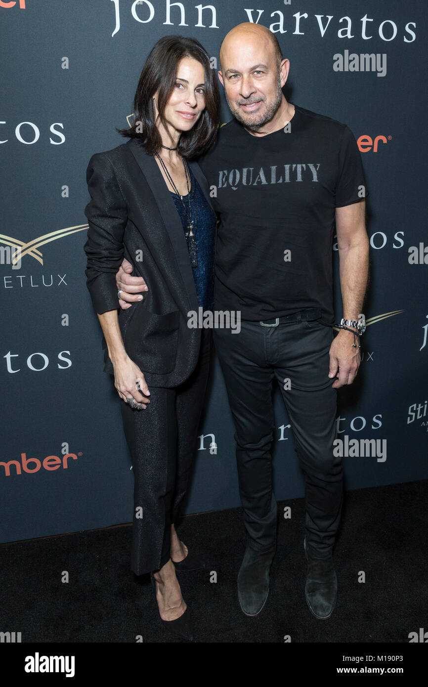 New York, NY - January 27, 2018: Joyce Varvatos and John Varvatos ...