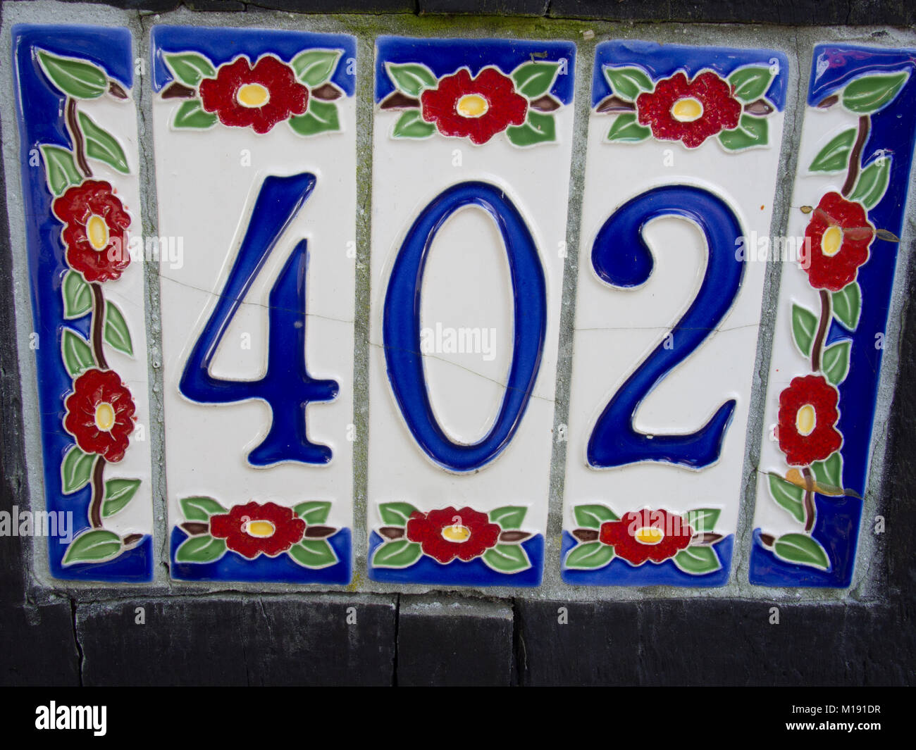 House Number 402 Stock Photo - Alamy