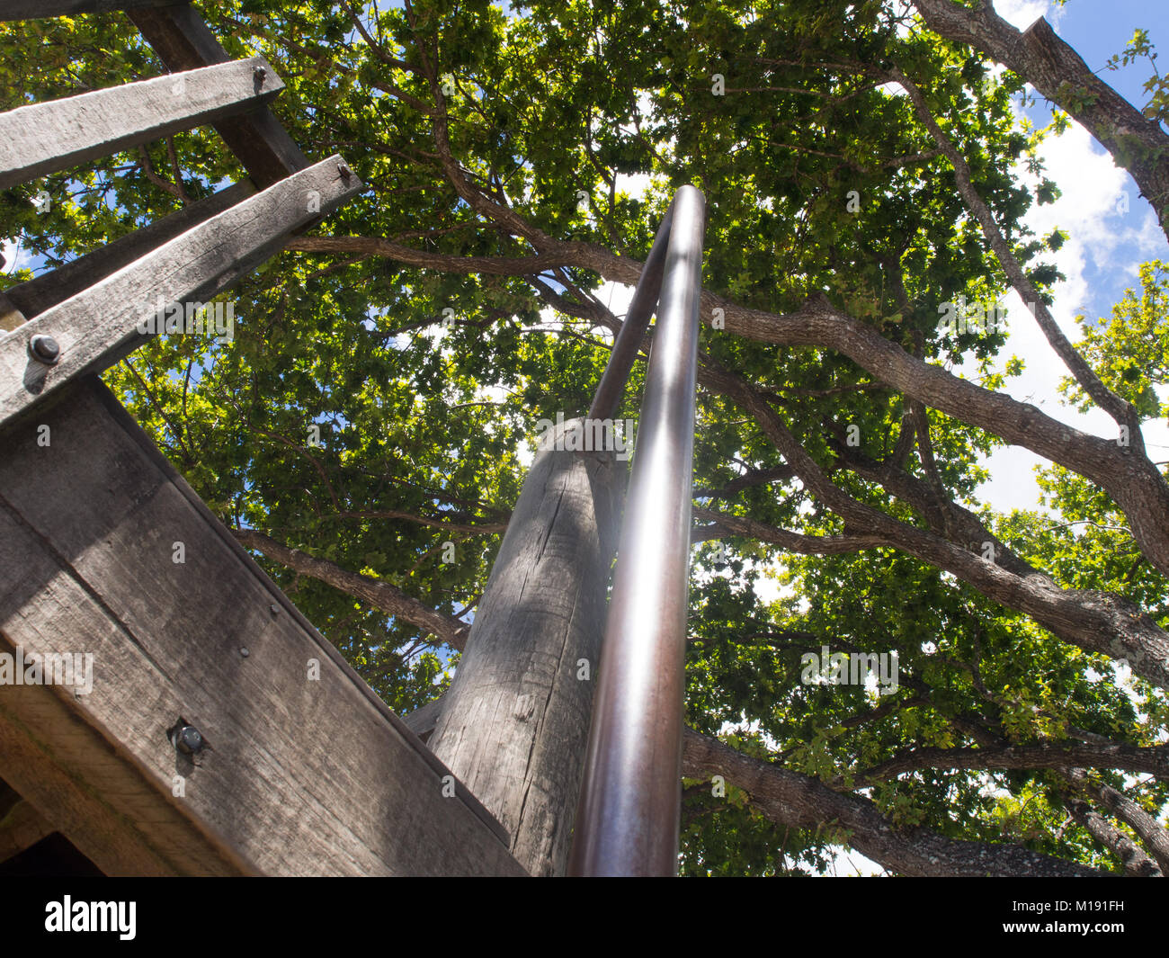 Playground Firemans Pole Stock Photo - Alamy