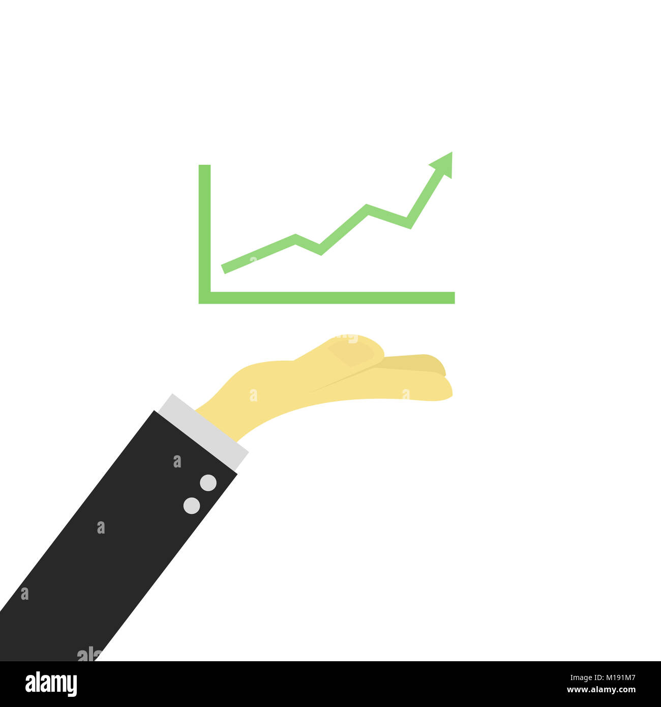 hand of business man with graph Stock Photo - Alamy