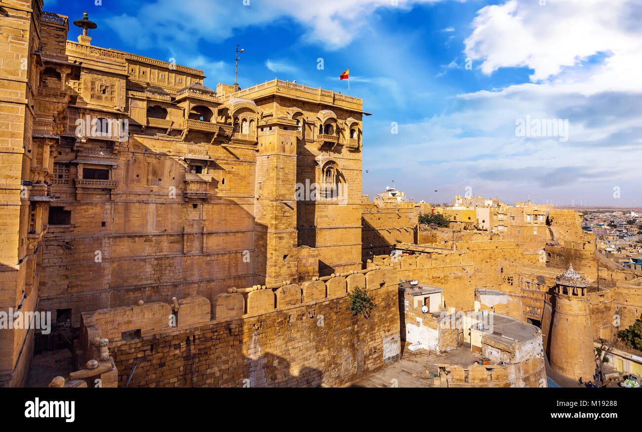 Jaisalmer Fort also known as the Golden Fort made of yellow limestone is a UNESCO World Heritage ...