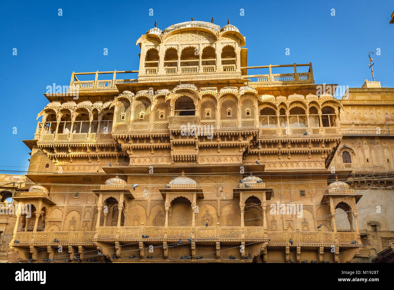 Jaisalmer Fort yellow limestone architecture. Jaisalmer Fort known as the Golden Fort is a ...