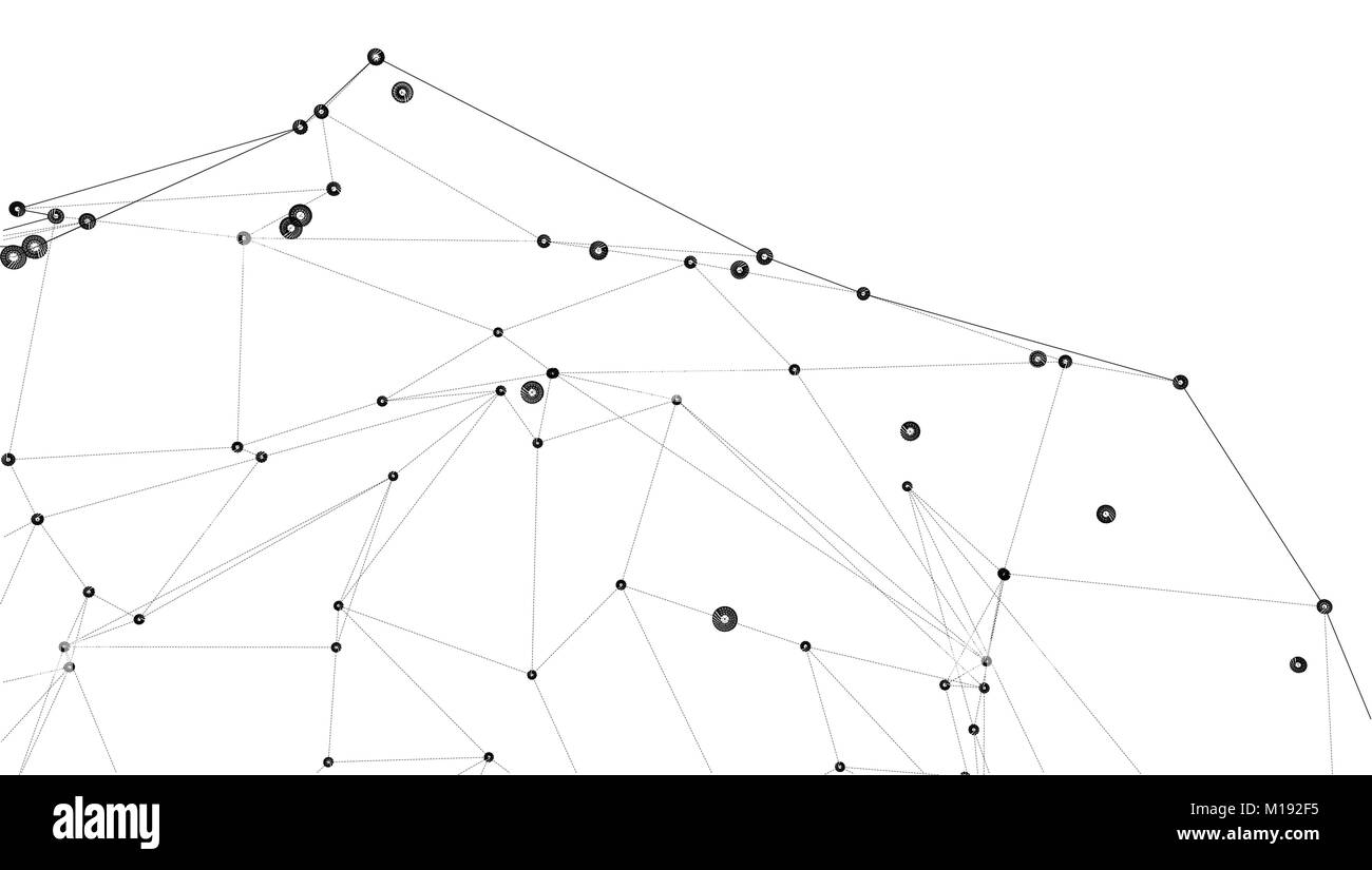 Global network connections with points and lines Stock Vector Image ...