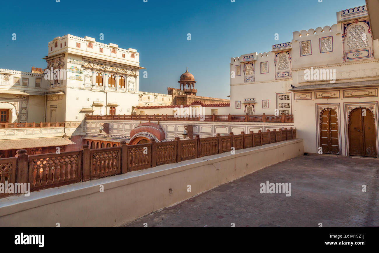 Junagarh Fort at Bikaner city Rajasthan. Historic fort built with red ...