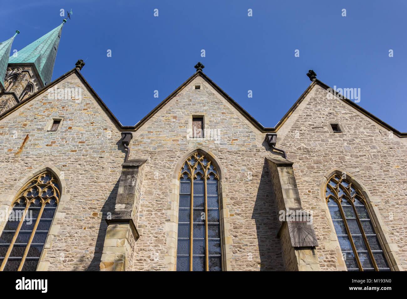 Historic Laurentius church in the center of Warendorf, Germany Stock ...