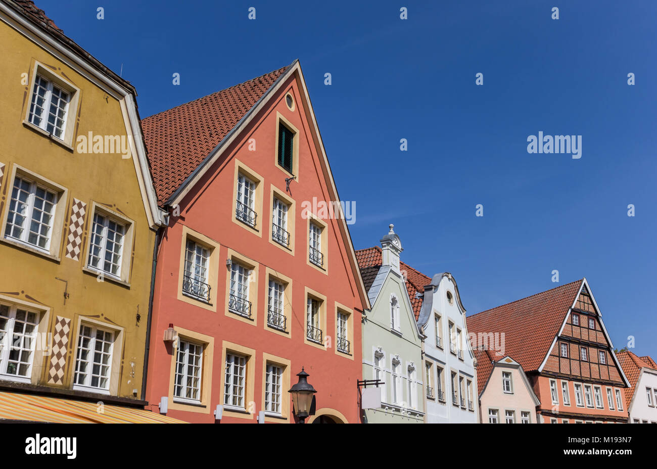 Colorful houses in the old town of Warendorf, Germany Stock Photo - Alamy
