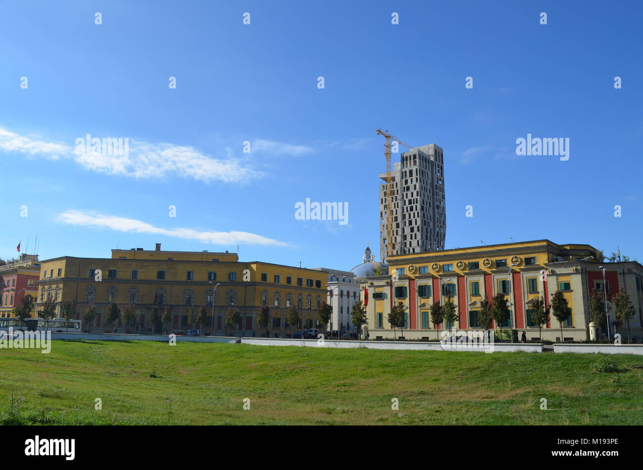 View from Skanderbeg Square. Tirana, Albania Stock Photo - Alamy