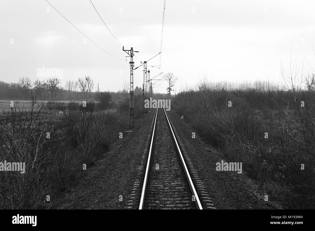 Train outside view Black and White Stock Photos & Images - Alamy