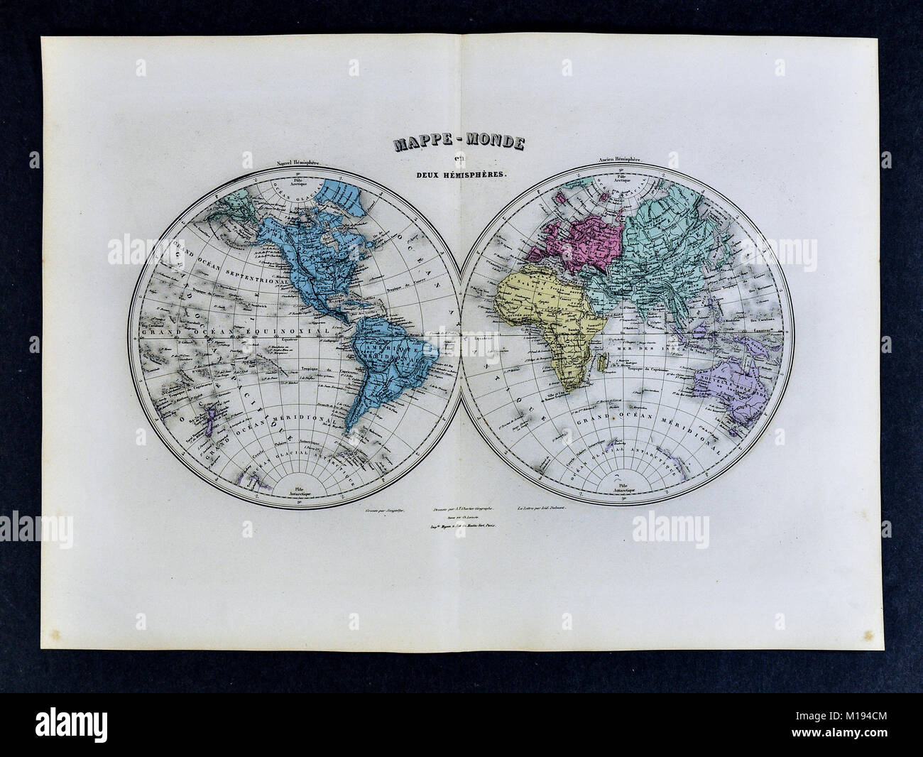 Eastern and western hemisphere map hi-res stock photography and images ...