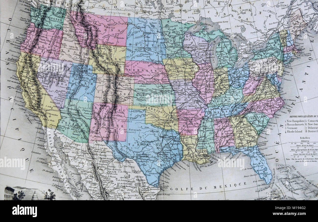 Map of the united states hi-res stock photography and images - Alamy