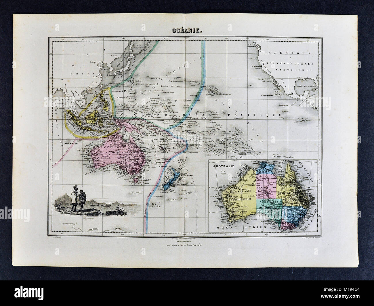 Antique australia new zealand map hi-res stock photography and images ...