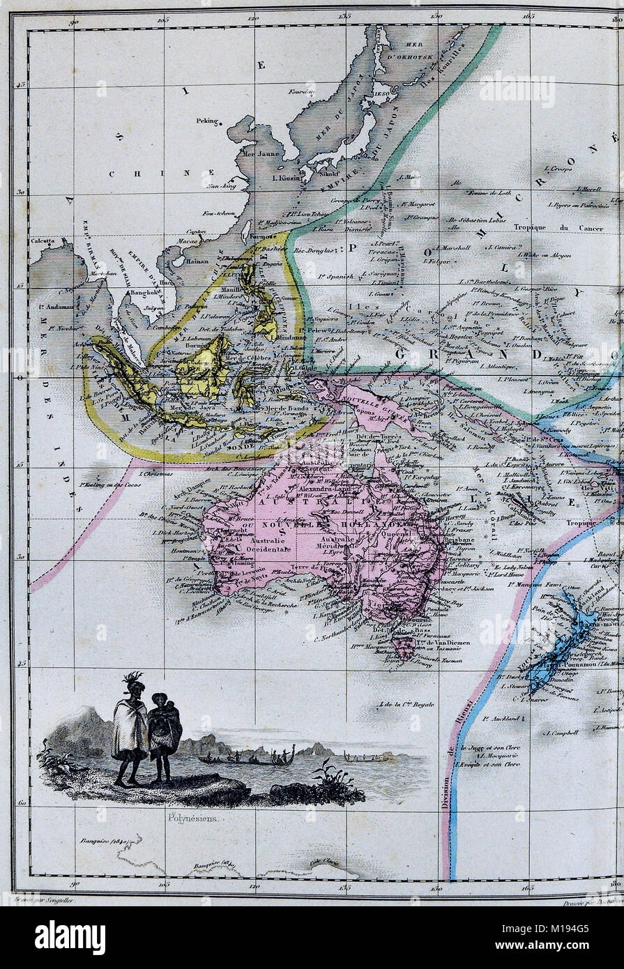 Antique australia new zealand map hi-res stock photography and images ...