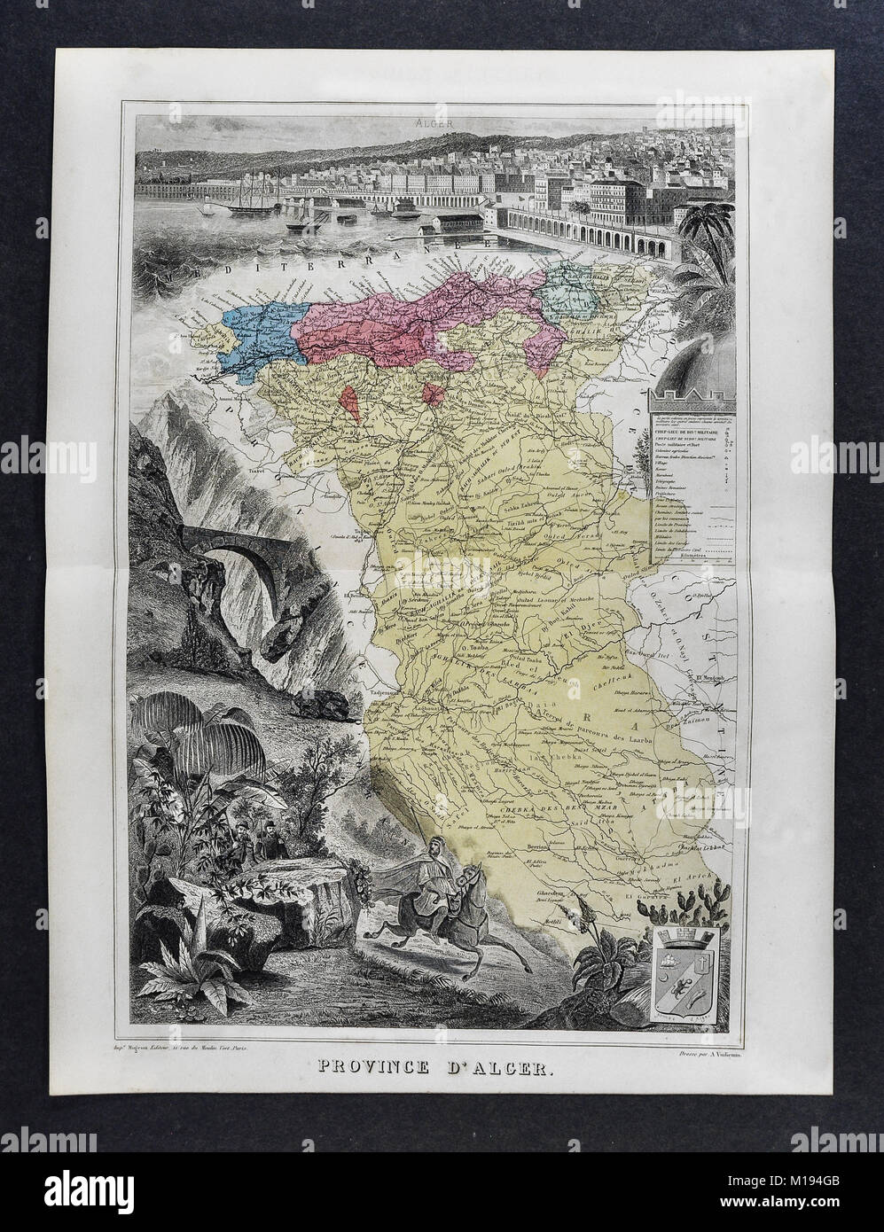 Old map of algiers hi-res stock photography and images - Alamy