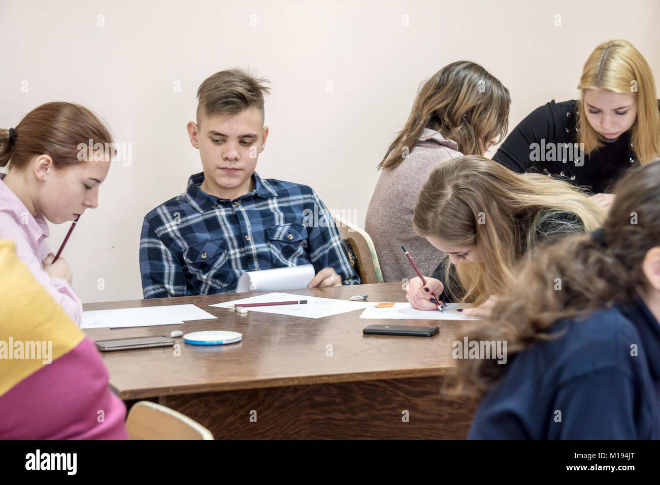 Students in the classroom Stock Photo - Alamy