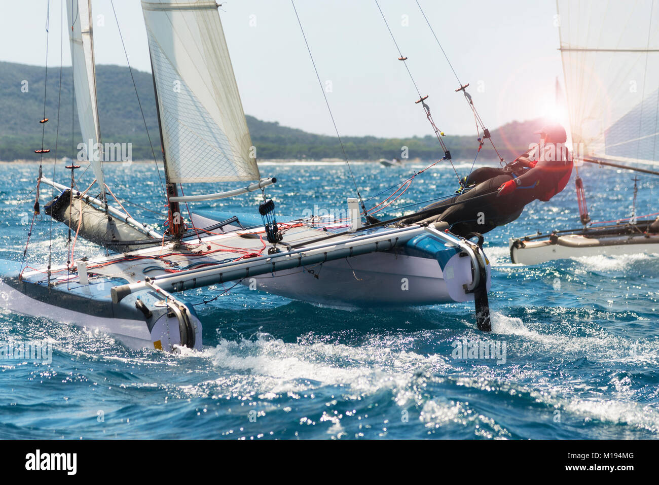 Racing Catamaran Sailboats