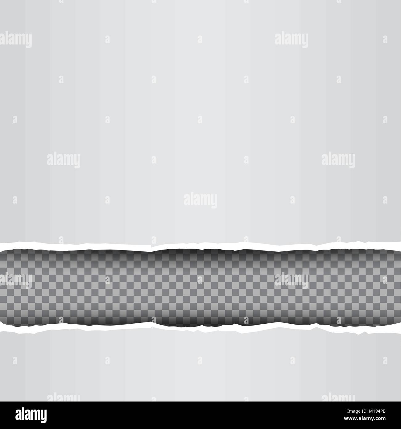 White torn paper template with shadow on transparent background Stock ...