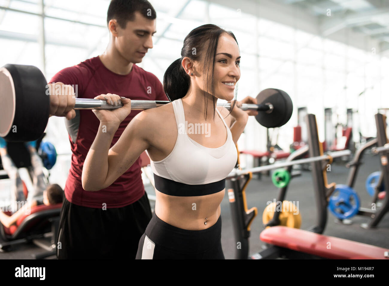Beautiful young coach helping hi-res stock photography and images - Alamy