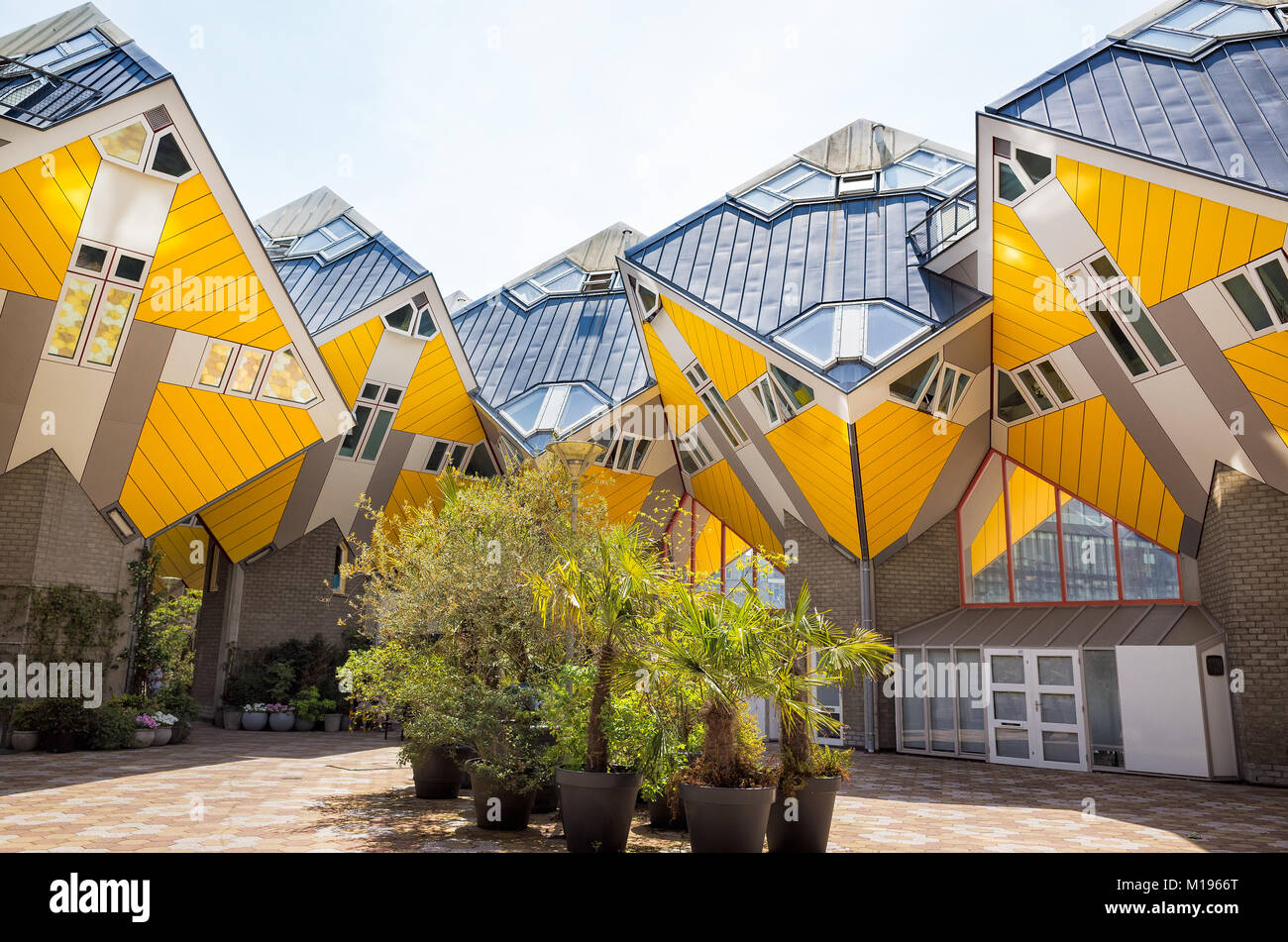 Cube houses (kubuswoningen) by architect Piet Blom in center of ...