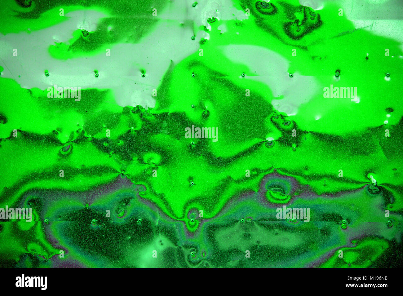 Colorful of reflections on a sheet of stainless steel wall Stock Photo ...