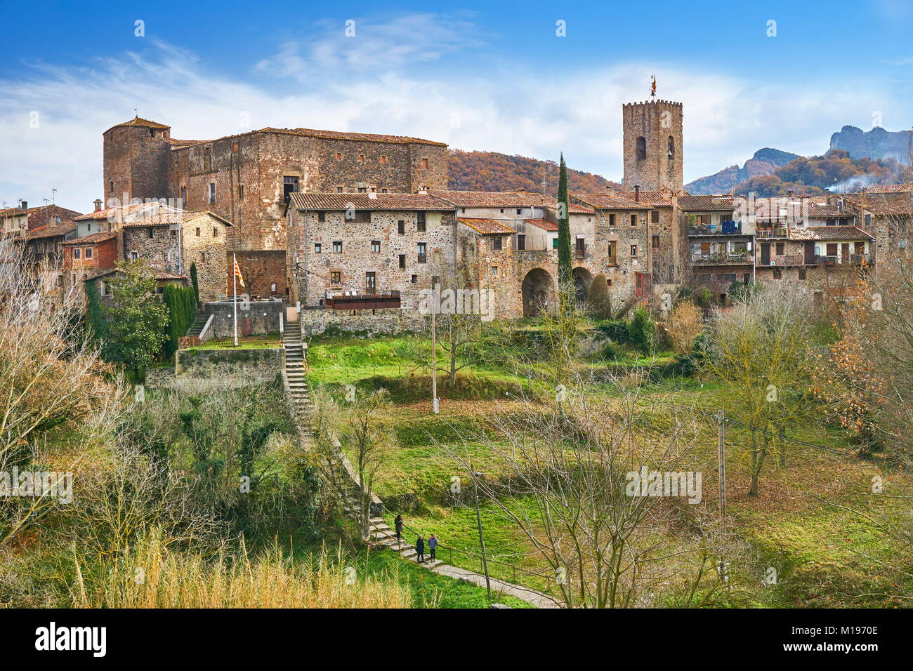 Santa Pau, Garrotxa Natural Park, Girona province, Catalonia, Spain ...