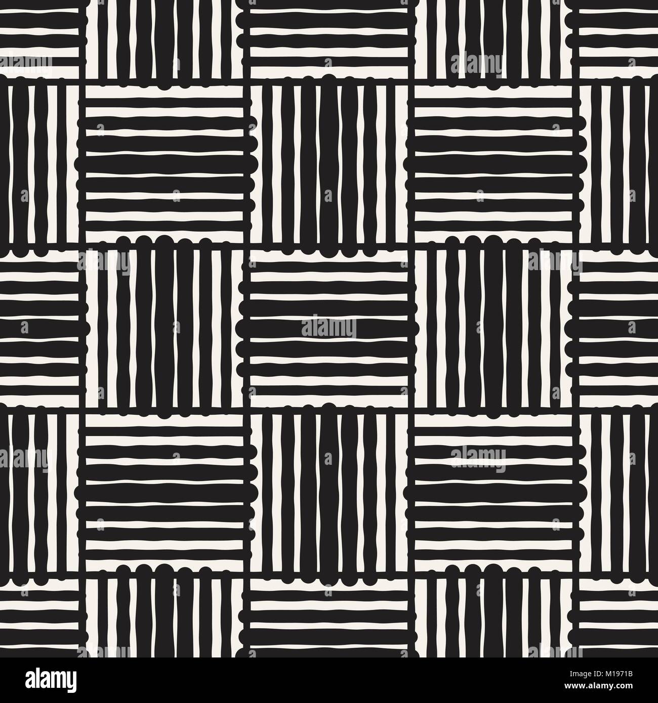 Seamless abstract hand drawn pattern. Vector freehand lines background ...