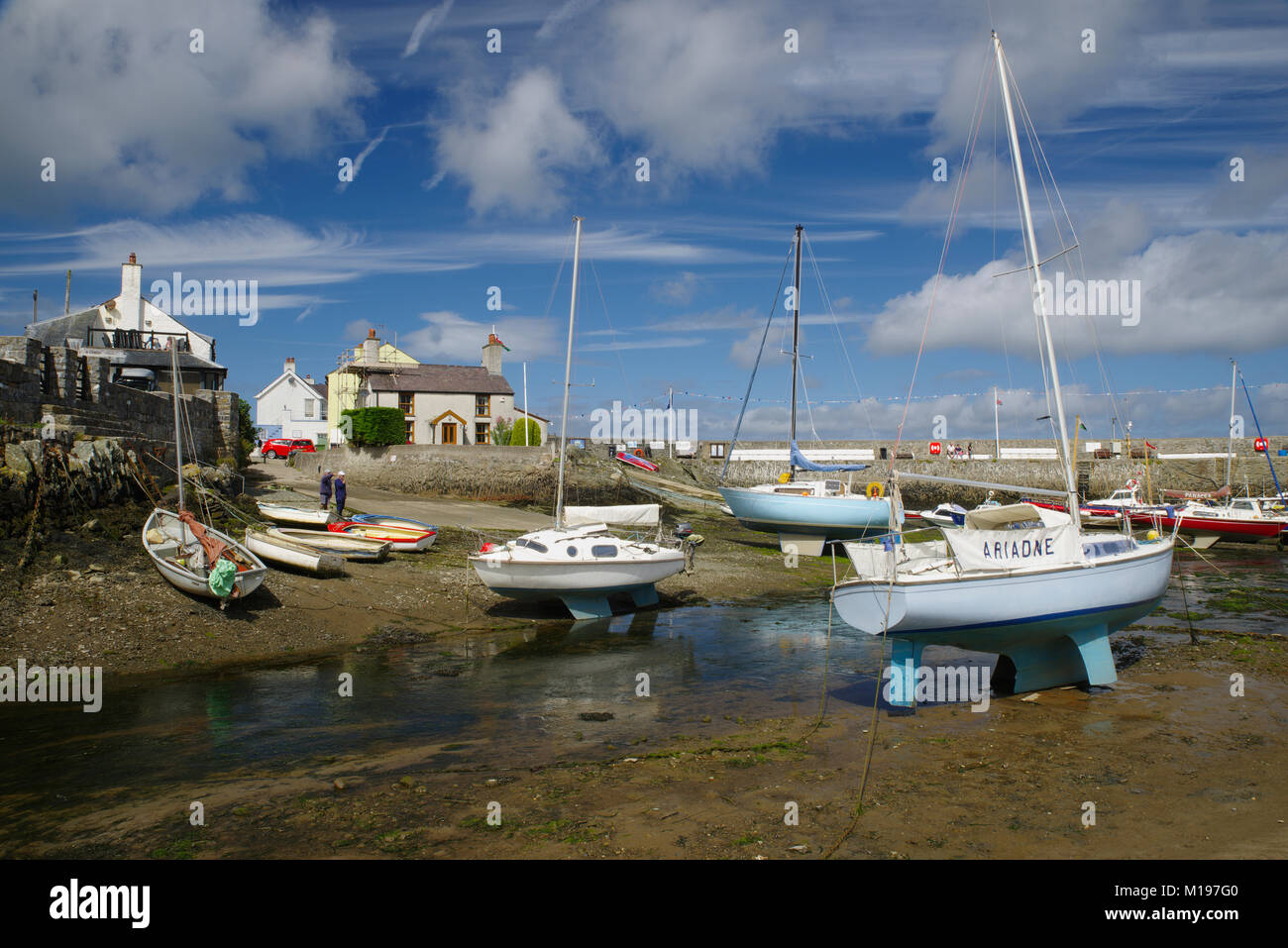 Cemaes Bay Harbour, Anglesey, North Wales, United Kingdom Stock Photo ...