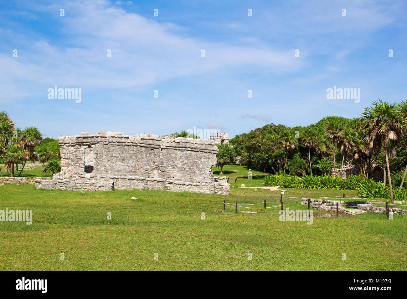 Ruins of the Mayan fortress and temple near Tulum, Mexico Stock Photo ...