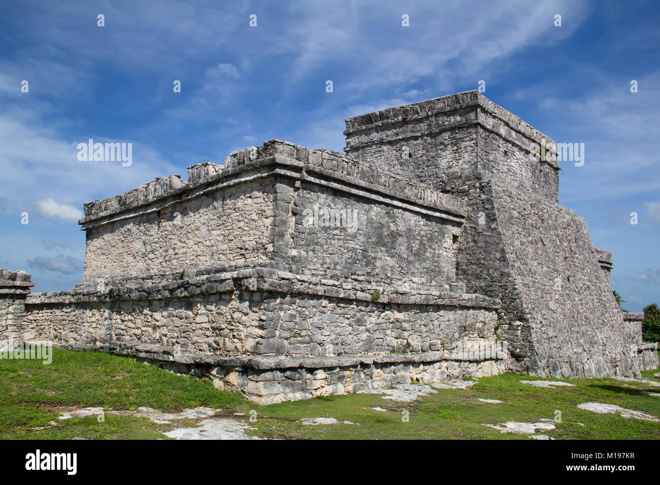 Ruins of the Mayan fortress and temple near Tulum, Mexico Stock Photo ...