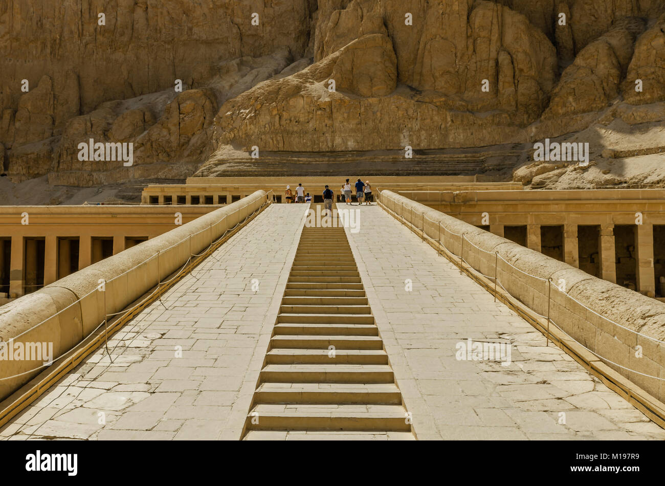 The funerary temple of Hatshepsut in Deir el-Bahri. The temple of Queen Hatshepsut, the female ...
