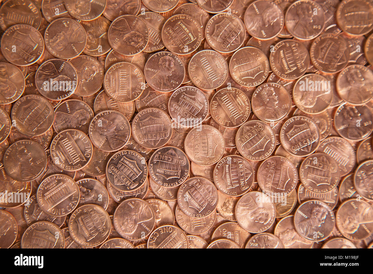 Huge pile of the US coins Stock Photo - Alamy