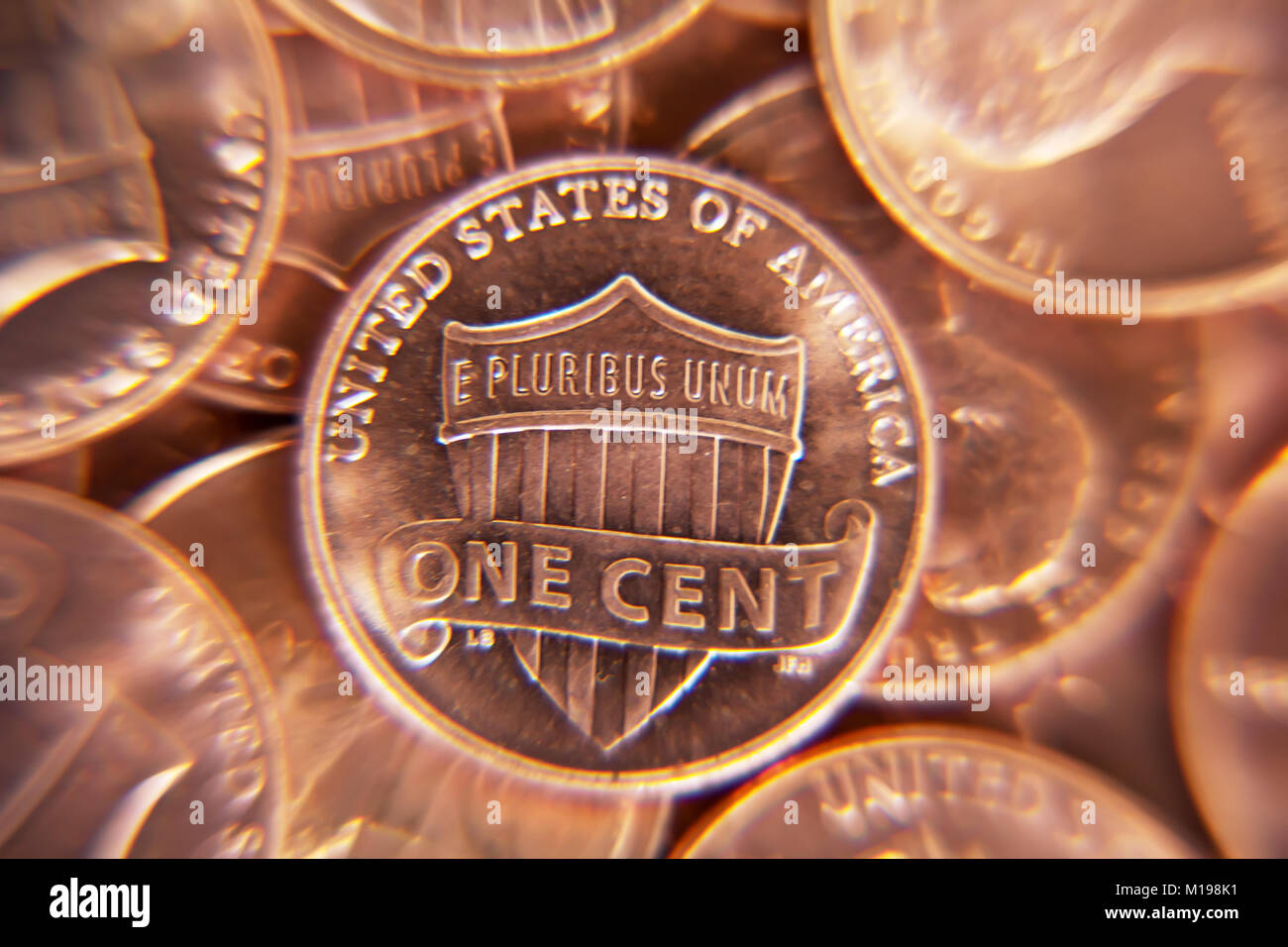 Huge pile of the US coins Stock Photo - Alamy