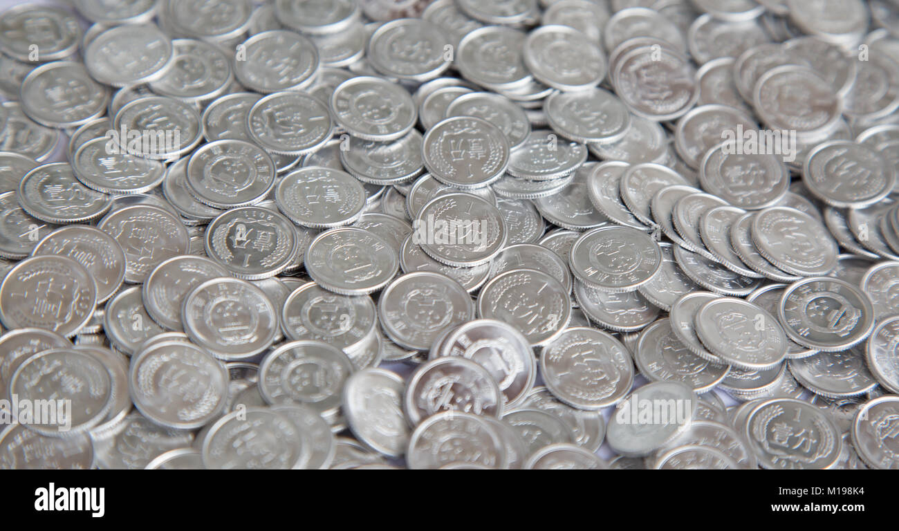 Huge pile of the China coins Stock Photo - Alamy