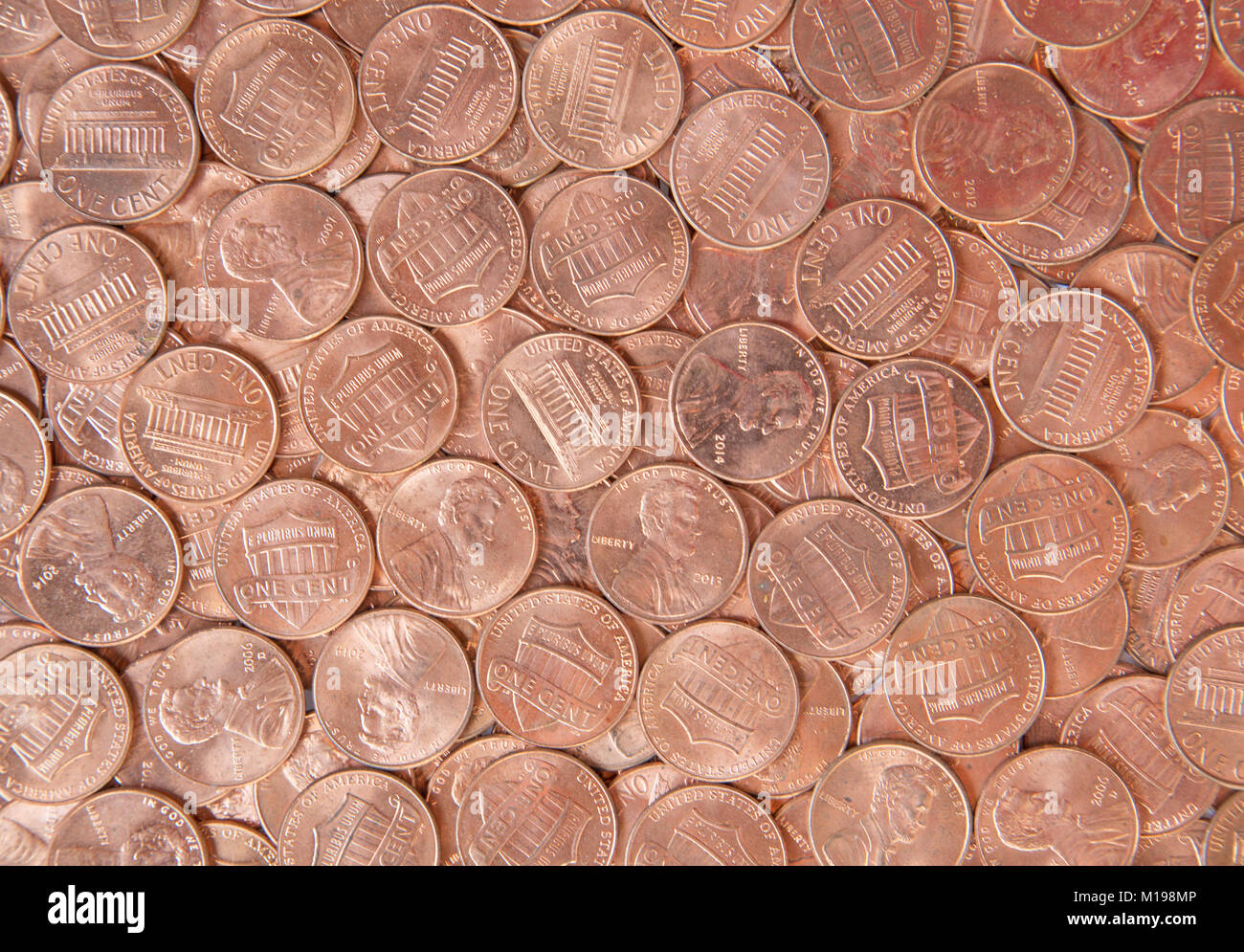 Huge pile of the US coins Stock Photo - Alamy