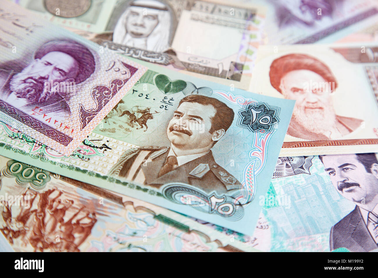 Variety middle east banknotes hi-res stock photography and images - Alamy