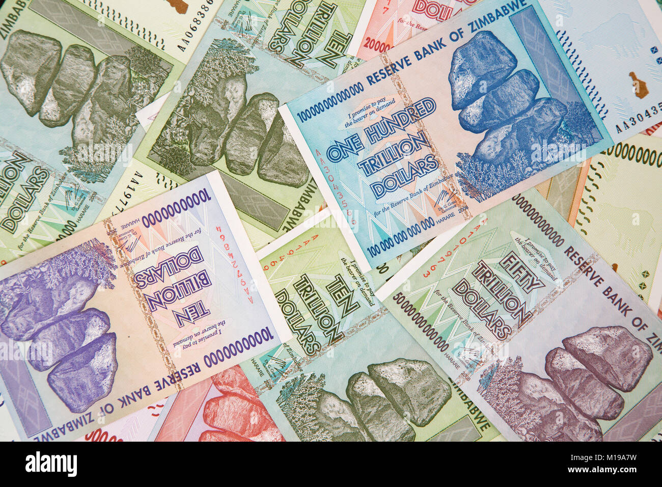 Banknotes of Zimbabwe after hyperinflation Stock Photo - Alamy